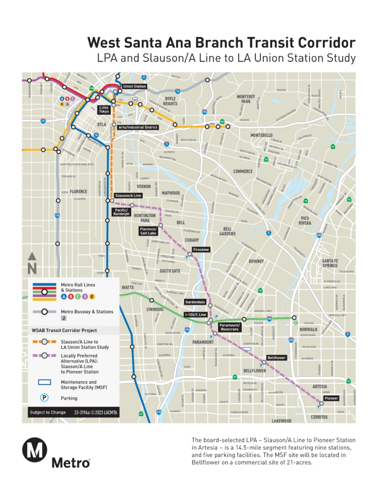 Southeast Gateway Line (previously West Santa Ana Branch Transit ...