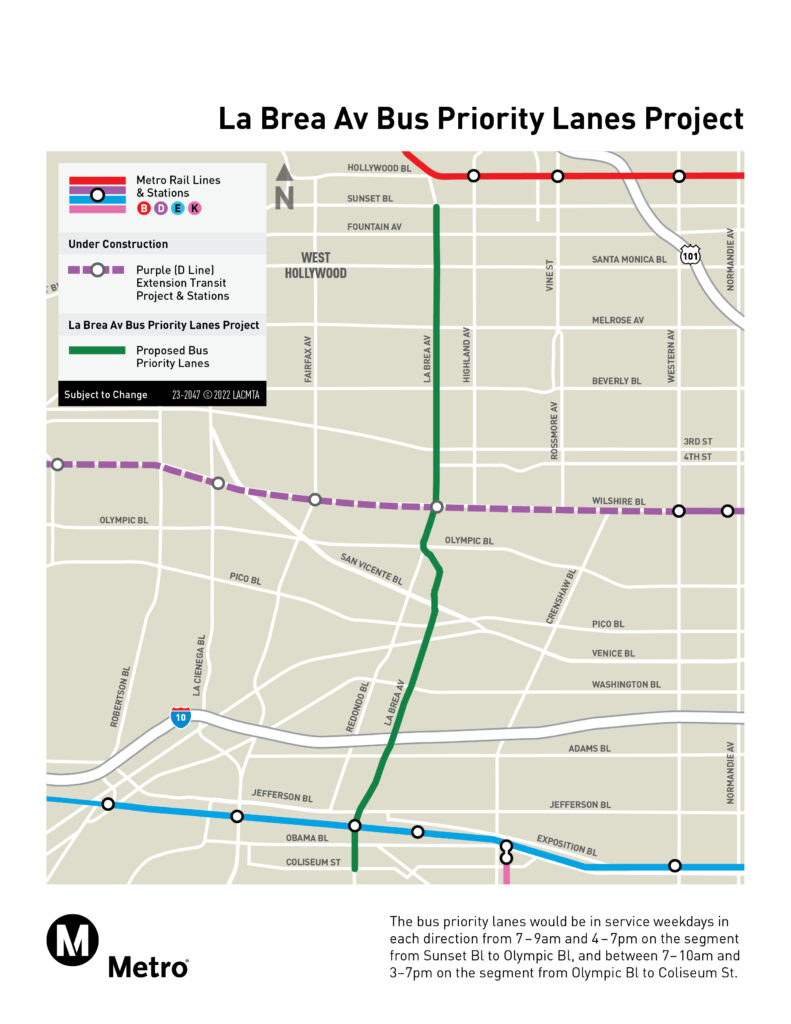 La Brea Av Bus Priority Lanes Project - LA Metro